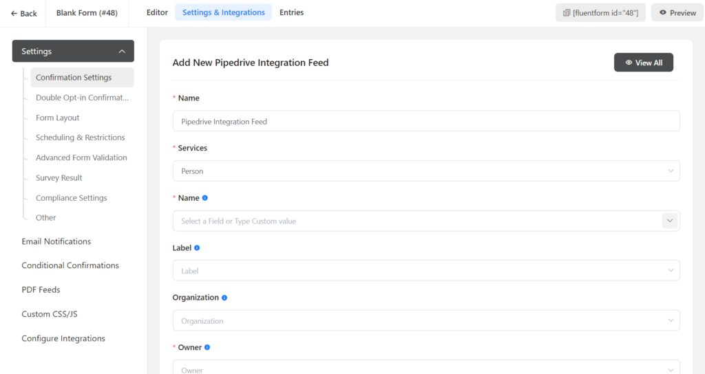 Pipedrive Integration with Fluent Forms - WP Manage Ninja