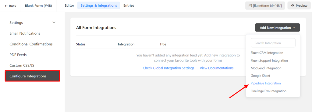 Pipedrive Integration with Fluent Forms - WP Manage Ninja