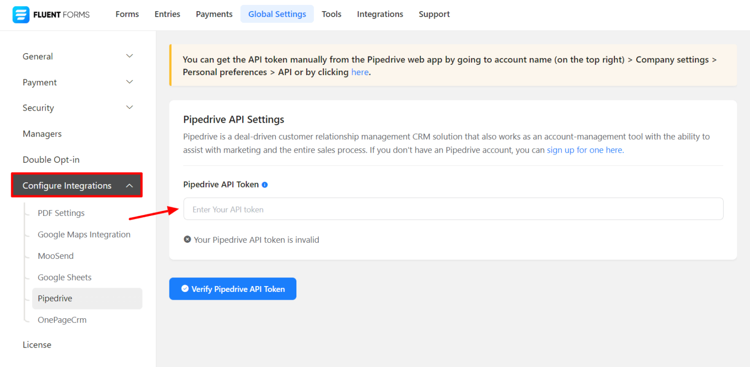 Pipedrive Integration with Fluent Forms - WP Manage Ninja