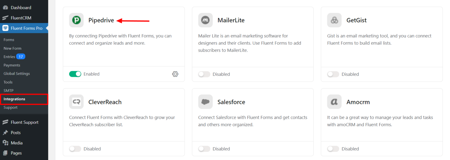 Pipedrive Integration with Fluent Forms - WP Manage Ninja