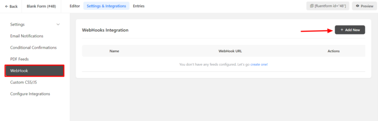 Webhook Integration with WP Fluent Form
