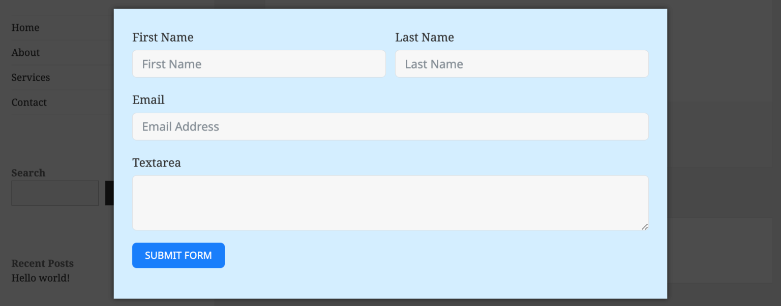 Modal/Popup/Lightbox - Fluent Forms - WP Manage Ninja
