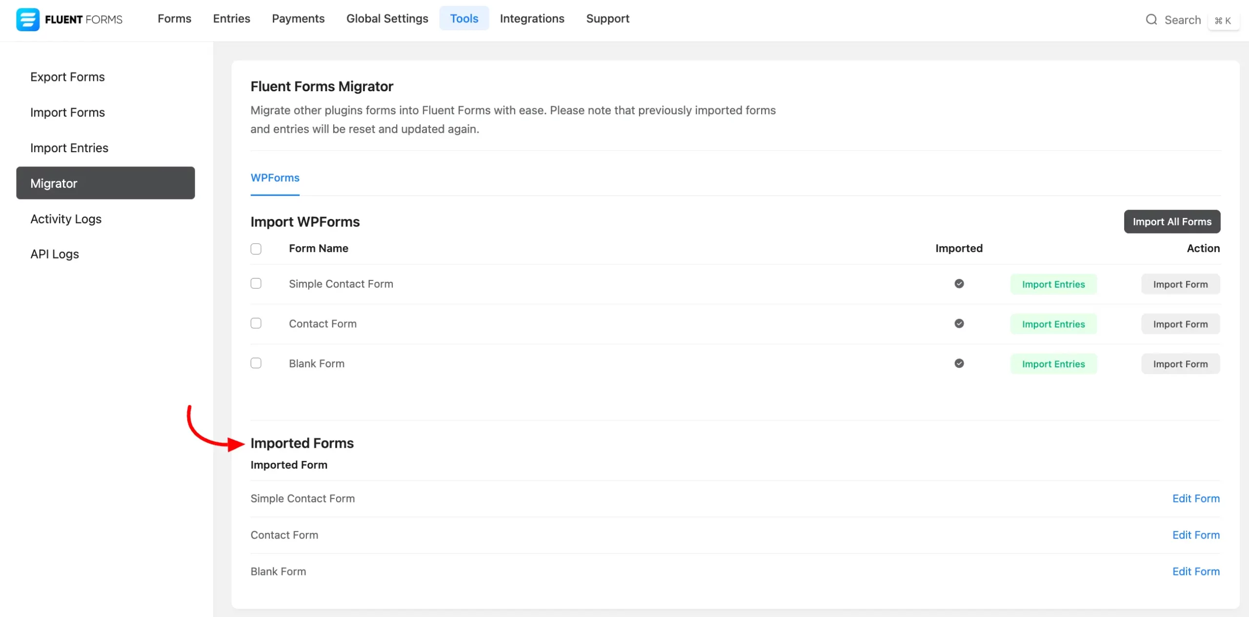 Fluent Forms Migrator (WPForms, Contact Form 7, Gravity Forms, Ninja ...
