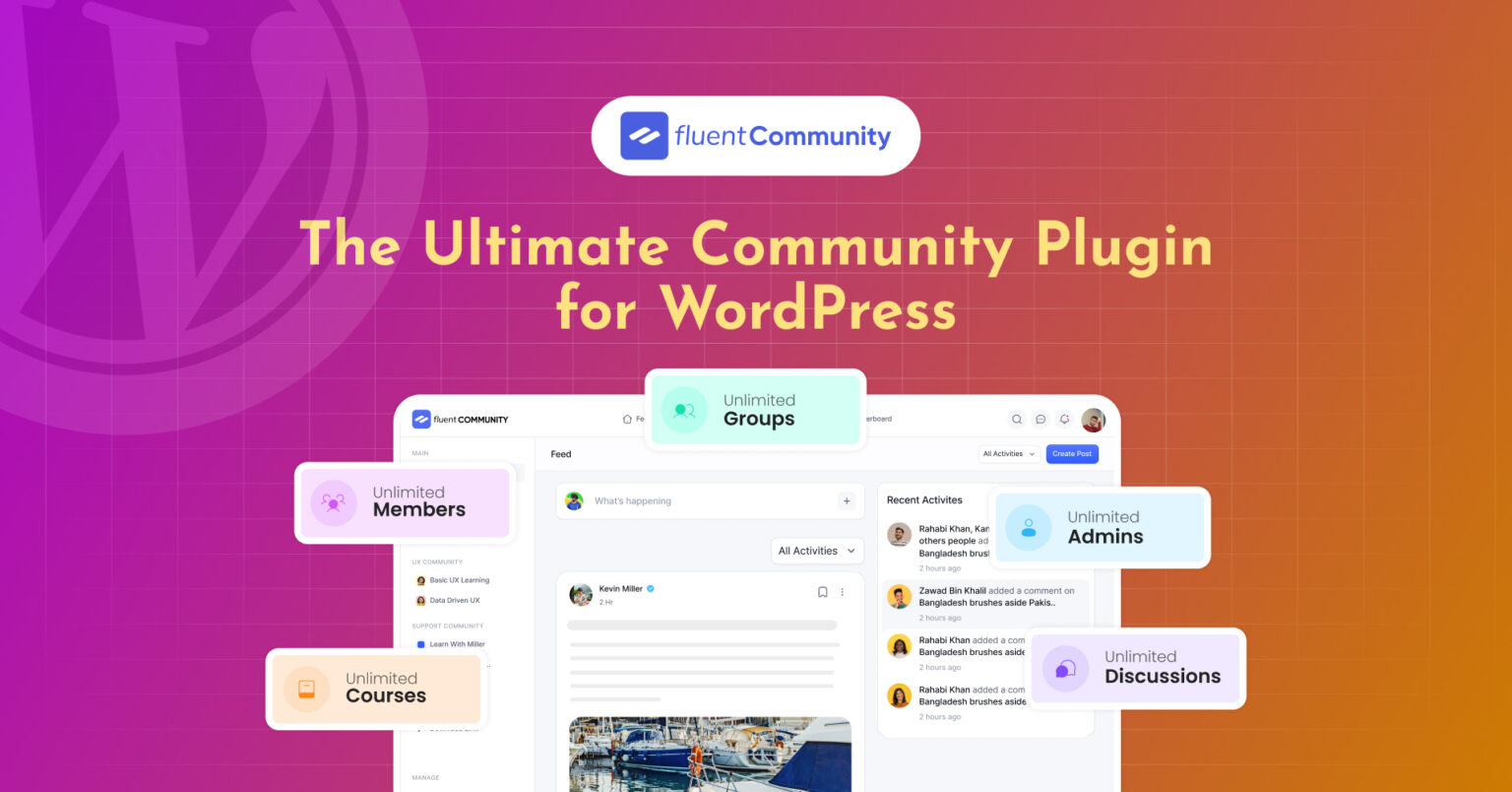 Fluent Community - Community Plugin with a Native Course Builder - WP Manage Ninja